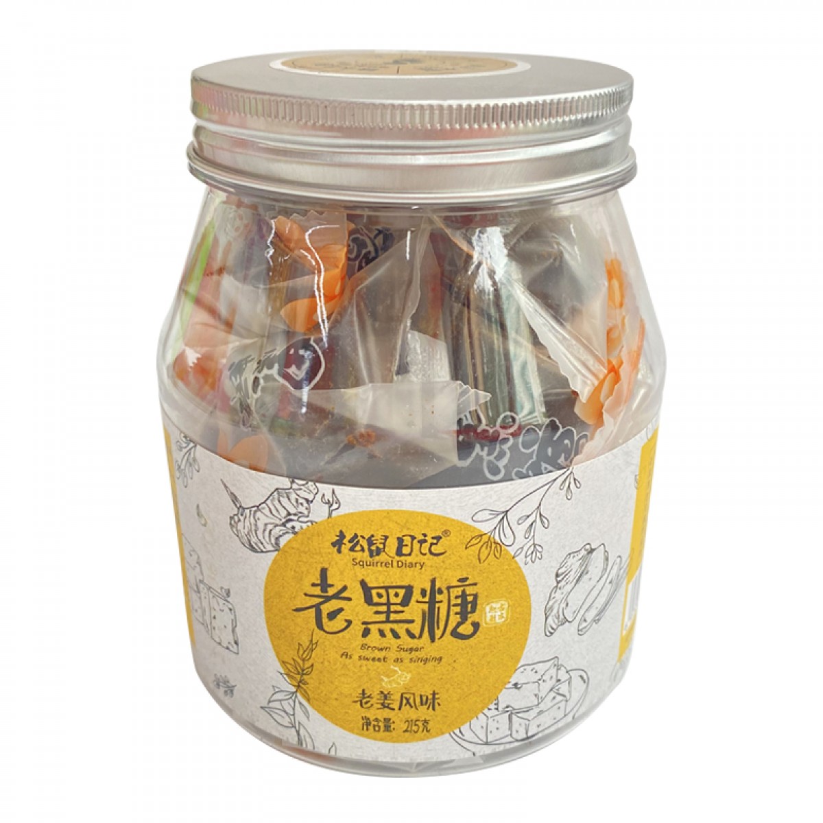 松鼠日记老黑糖（老姜）215g*2罐